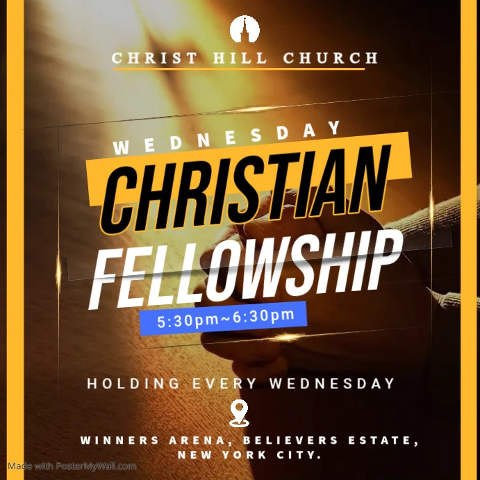 Copy of Christian fellowship | PosterMyWall
