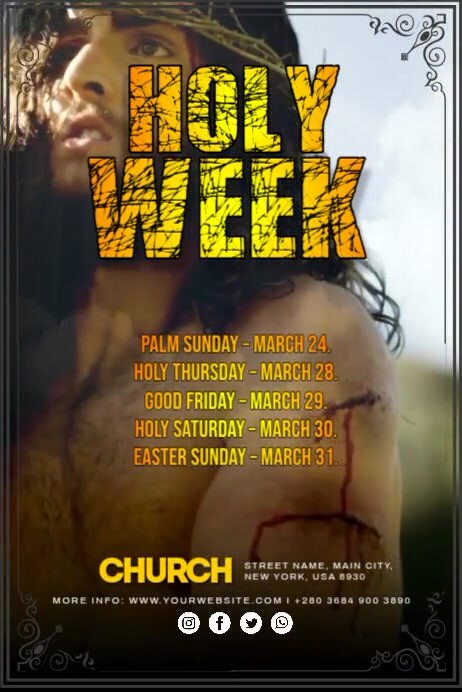 Copy of Christian Holy Week Schedule | PosterMyWall