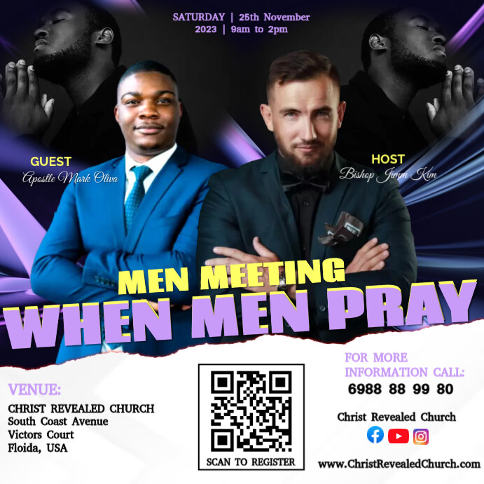 CHRISTIAN MEN EVENT MEETING FLYER Template | PosterMyWall