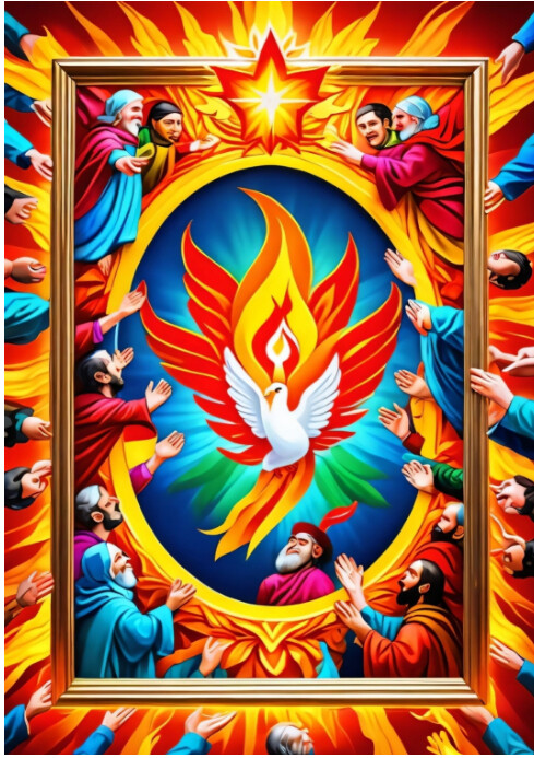 Christian Pentecost Sunday picture frame Template | PosterMyWall