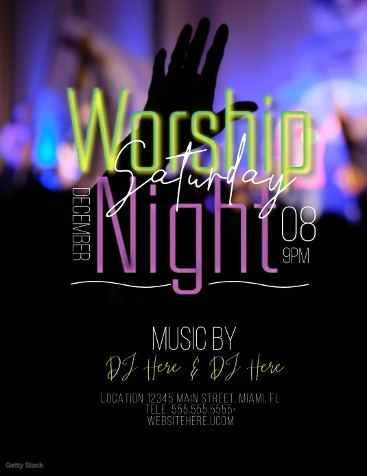 Christian Praise Worship Night Club Template | PosterMyWall