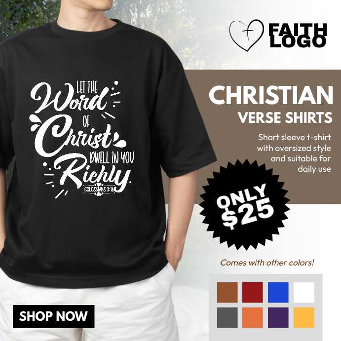 Christian Verse Shirt Template | PosterMyWall