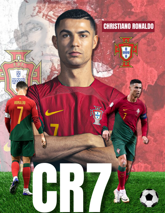 Christiano Ronaldo Football Flyer Template | PosterMyWall