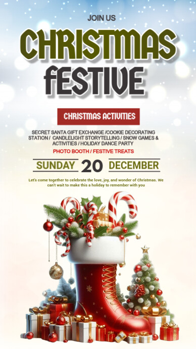 christma gift exchange event Template | PosterMyWall