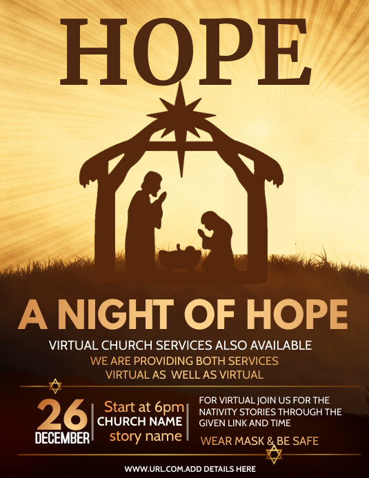 Christmas, Christmas nativity,Easter Template | PosterMyWall