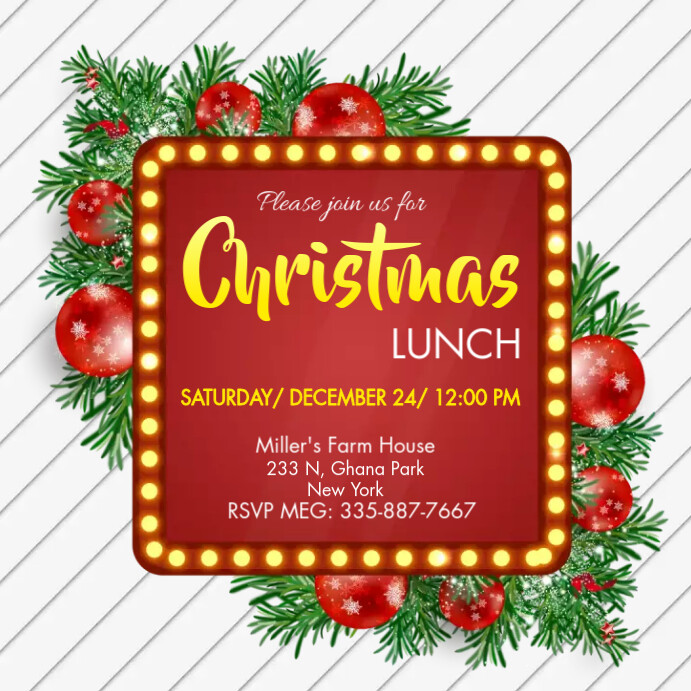 Christmas, Lunch Template | PosterMyWall