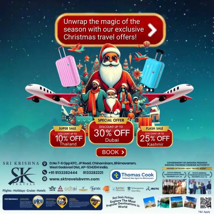 Copy of Christmas, New Year, travel & tour, discount, | PosterMyWall