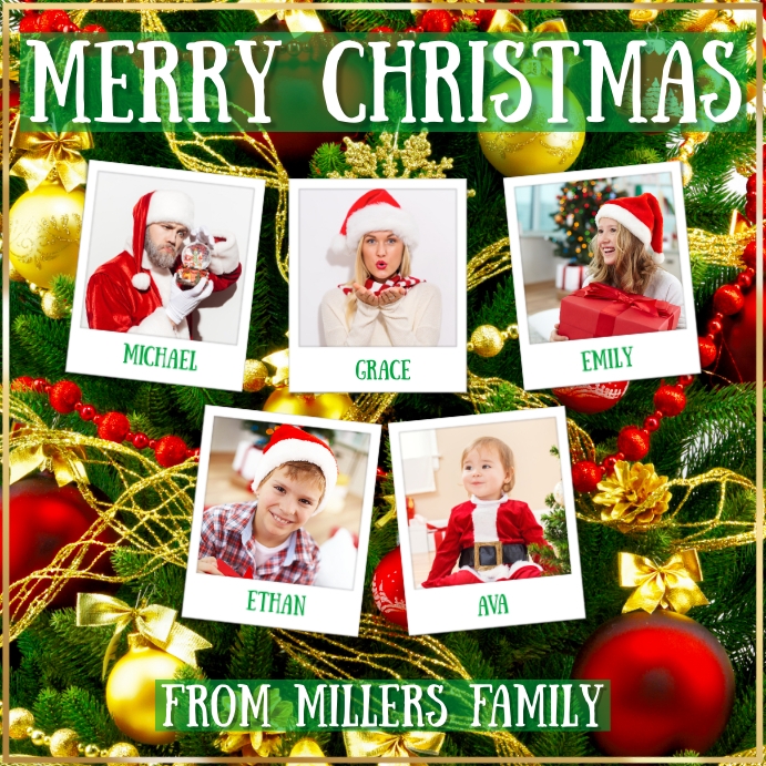Christmas, Photo Collage Template | PosterMyWall