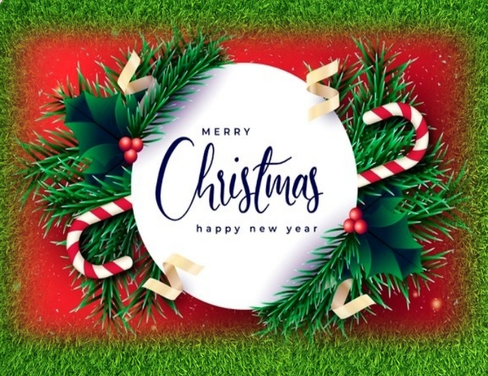 Christmas & Green grass Template | PosterMyWall