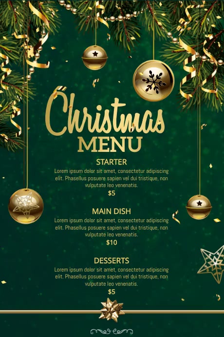 Copy of Christmas ,Christmas menu | PosterMyWall