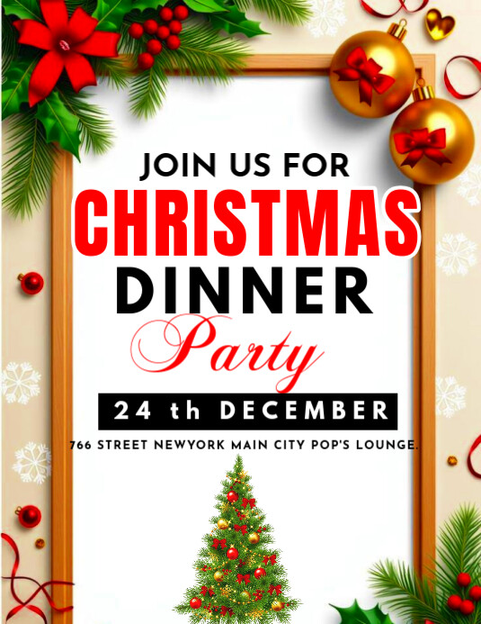christmas ,lunch posters Template | PosterMyWall