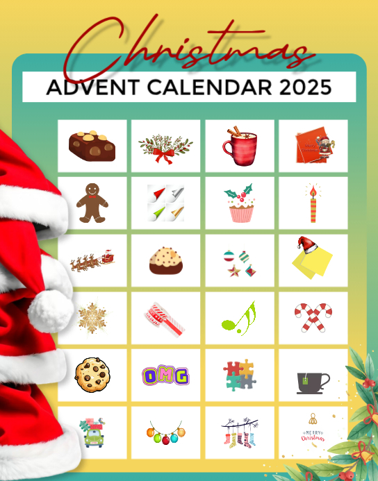 Christmas Advent Calendar Template | PosterMyWall