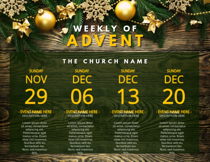 christmas advent weeks Template | PosterMyWall