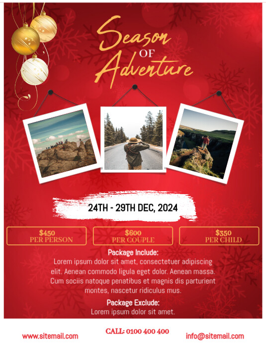 Christmas adventure season Template | PosterMyWall