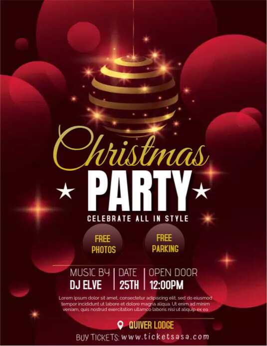 CHRISTMAS and new year 2024 party flyer poste Template | PosterMyWall