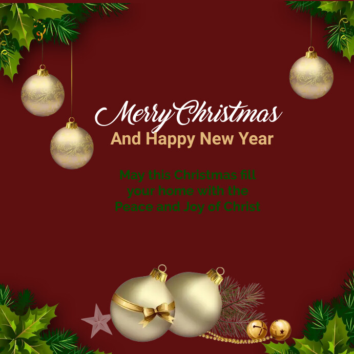 Christmas and New Year Card Template | PosterMyWall