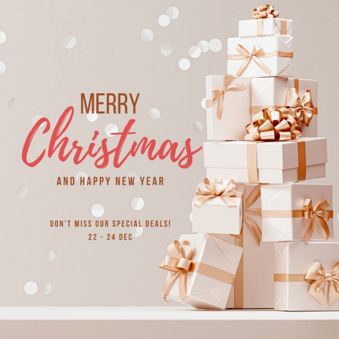 CHRISTMAS AND NEW YEAR GIFT TEMPLATE | PosterMyWall