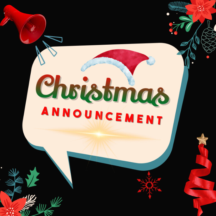 Copy of Christmas announcement | PosterMyWall