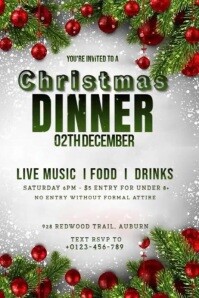 Christmas Dinner Party Ads Template | PosterMyWall