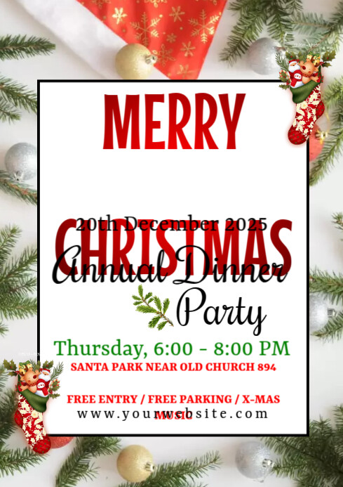Christmas Annual Party Template | PosterMyWall