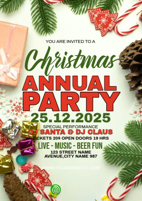 Christmas Annual Party Template | PosterMyWall