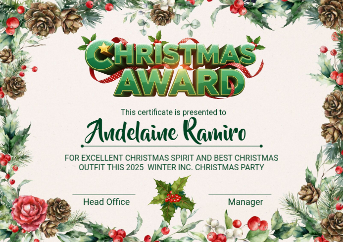 Christmas Award Certificate Flyer Template | PosterMyWall