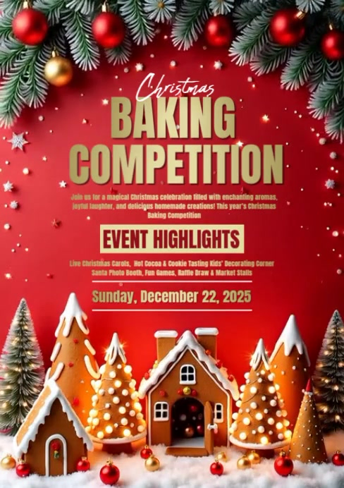 Christmas Baking competition Template | PosterMyWall