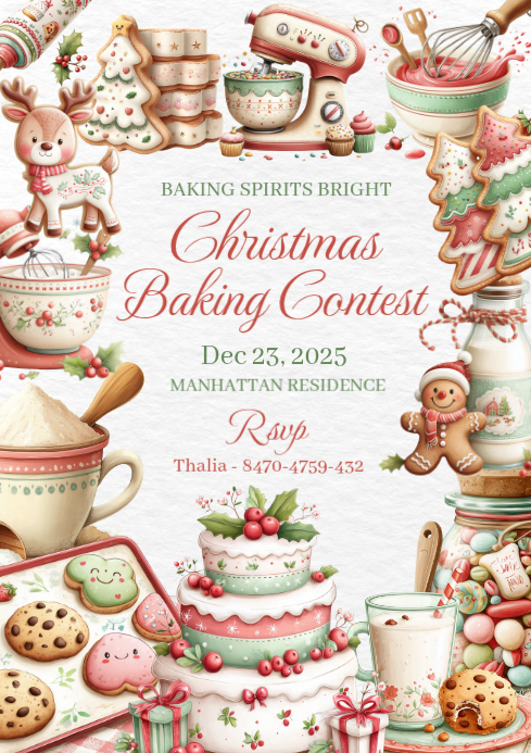Christmas Baking Template | PosterMyWall