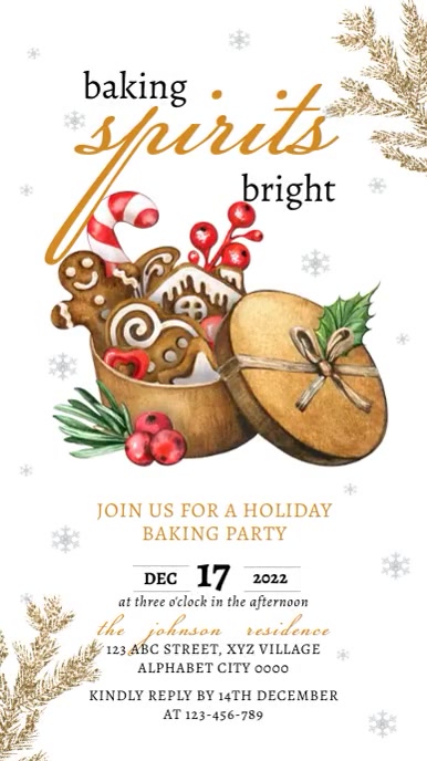 Copy of Christmas Baking Invitation | PosterMyWall