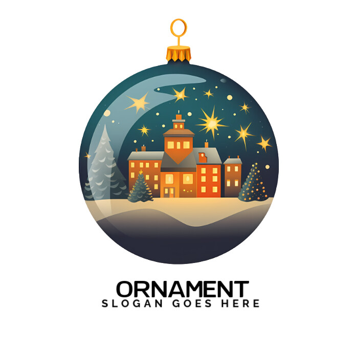 Christmas Ball Logo Template | PosterMyWall