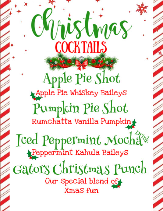 Christmas bar menu (1) Template | PosterMyWall