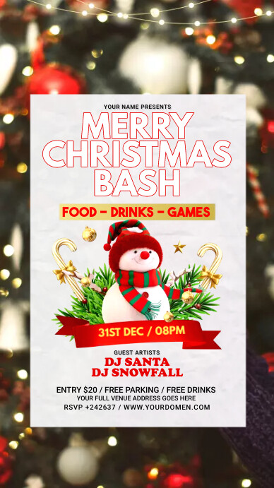 Christmas bash Template | PosterMyWall