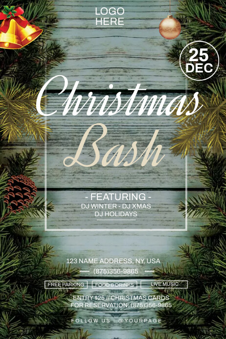 Christmas Bash Template | PosterMyWall