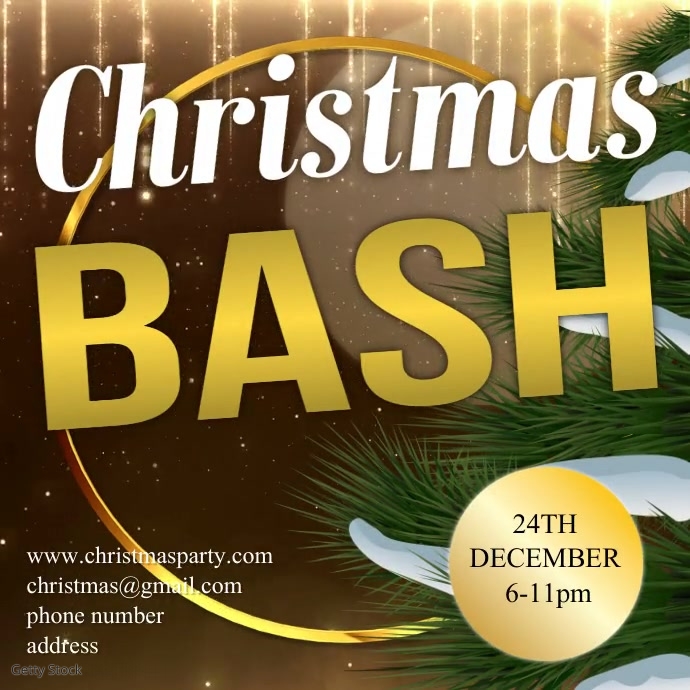 Christmas Bash Instagram Template | PosterMyWall