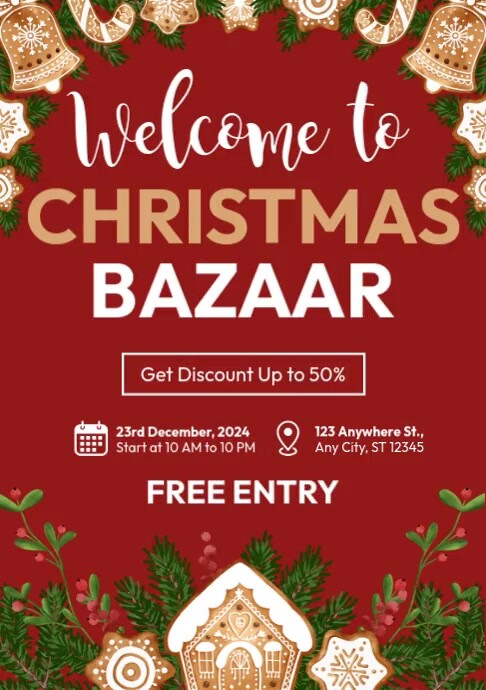 Christmas Bazaar Event Template | PosterMyWall