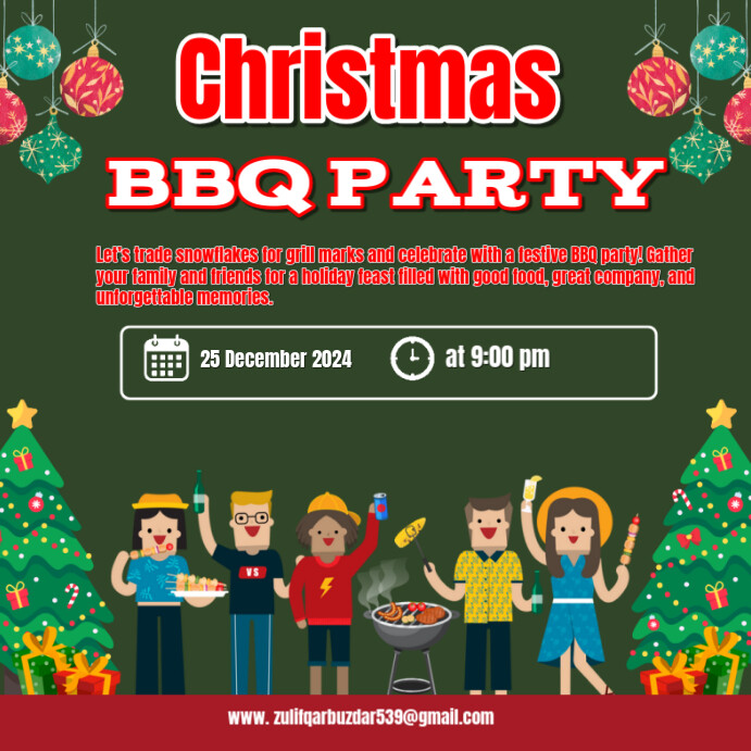 Copy of Christmas BBQ party | PosterMyWall