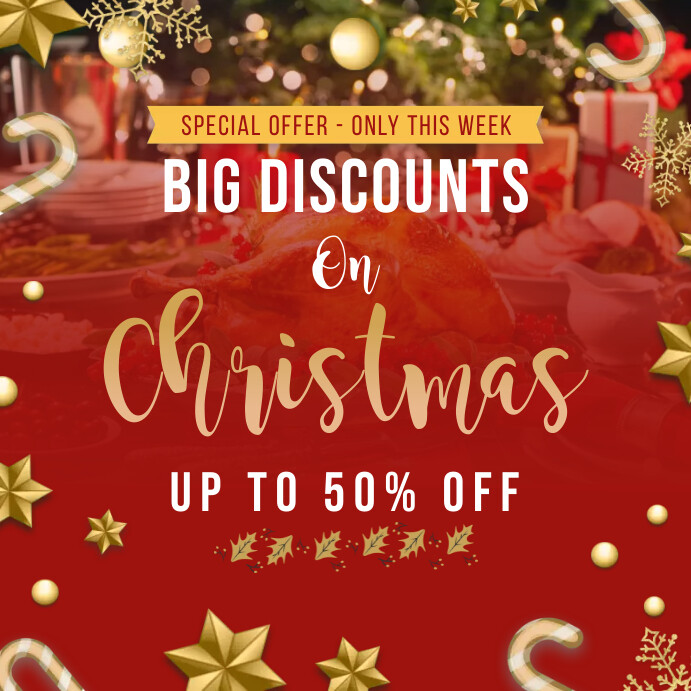 Christmas Big Discount Template | PosterMyWall