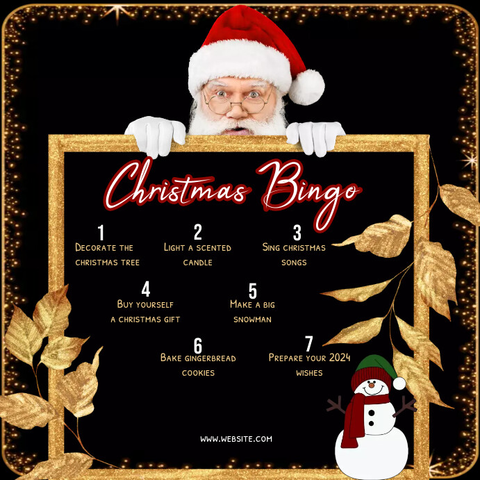 Copy of christmas bingo,christmas to do list | PosterMyWall