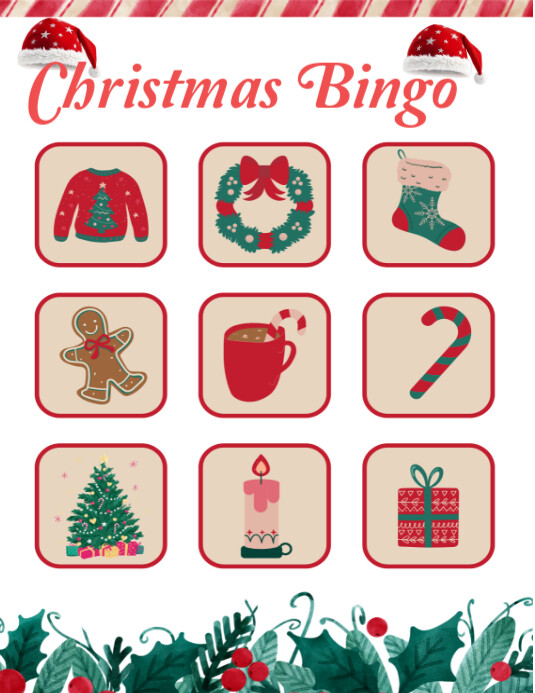 Christmas bingo Template | PosterMyWall