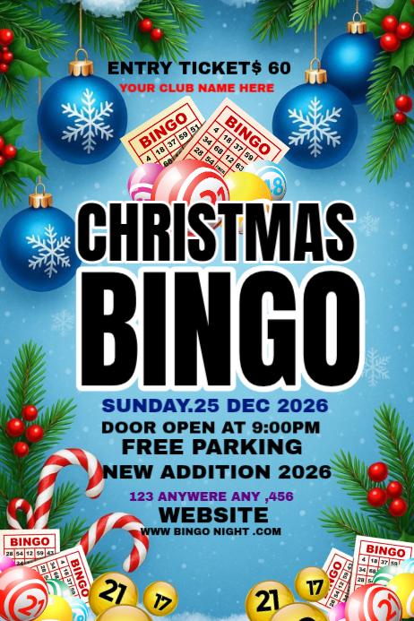 Christmas Bingo Night Template | PosterMyWall