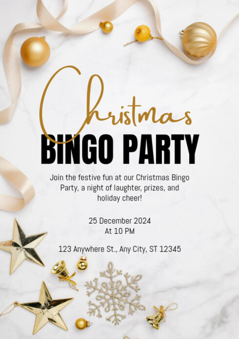 Christmas bingo party Template | PosterMyWall