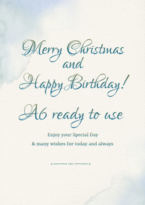 Copy of Christmas Birthday Greeting Card | PosterMyWall