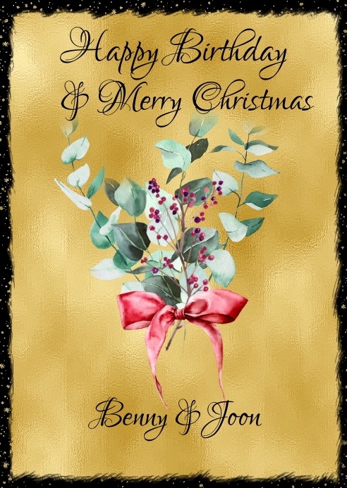 Copy of Christmas Birthday Greeting Card | PosterMyWall