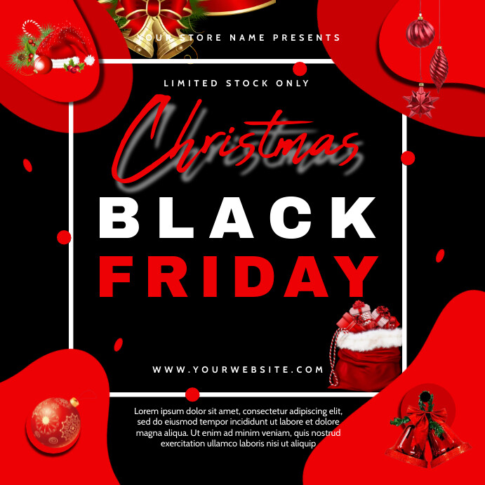 christmas black friday poster Template | PosterMyWall