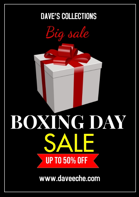 Christmas/Boxing Day Template | PosterMyWall