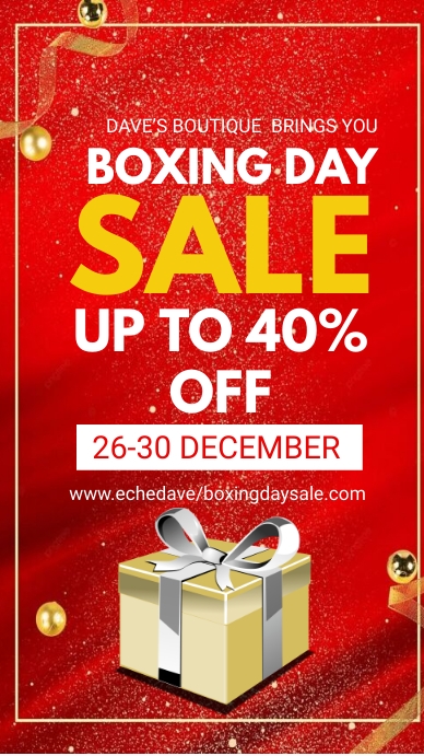 Christmas/boxing day Template | PosterMyWall