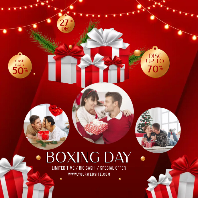 Plantilla de Christmas Boxing Sale | PosterMyWall