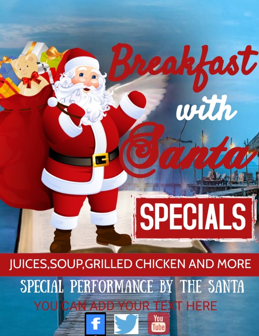 Christmas breakfast flyer template | PosterMyWall