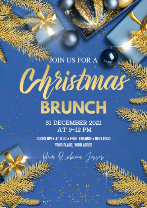Christmas Church Brunch Template | PosterMyWall