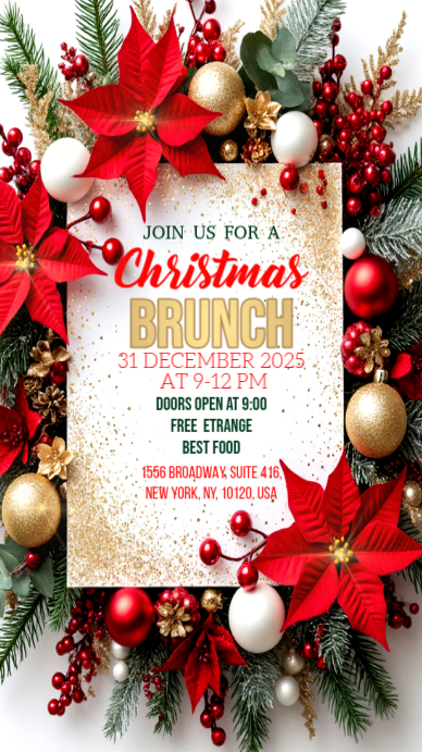 Christmas Brunch Template | PosterMyWall